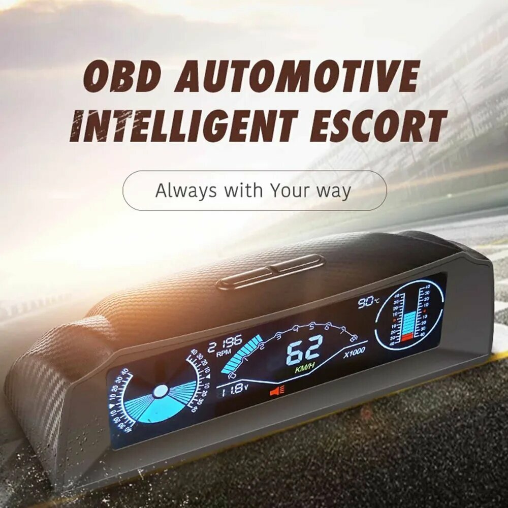 1 шт. автомобильный HUD-дисплей высокой четкости, автомобильный балансировщик горизонтального наклона, OBD spe