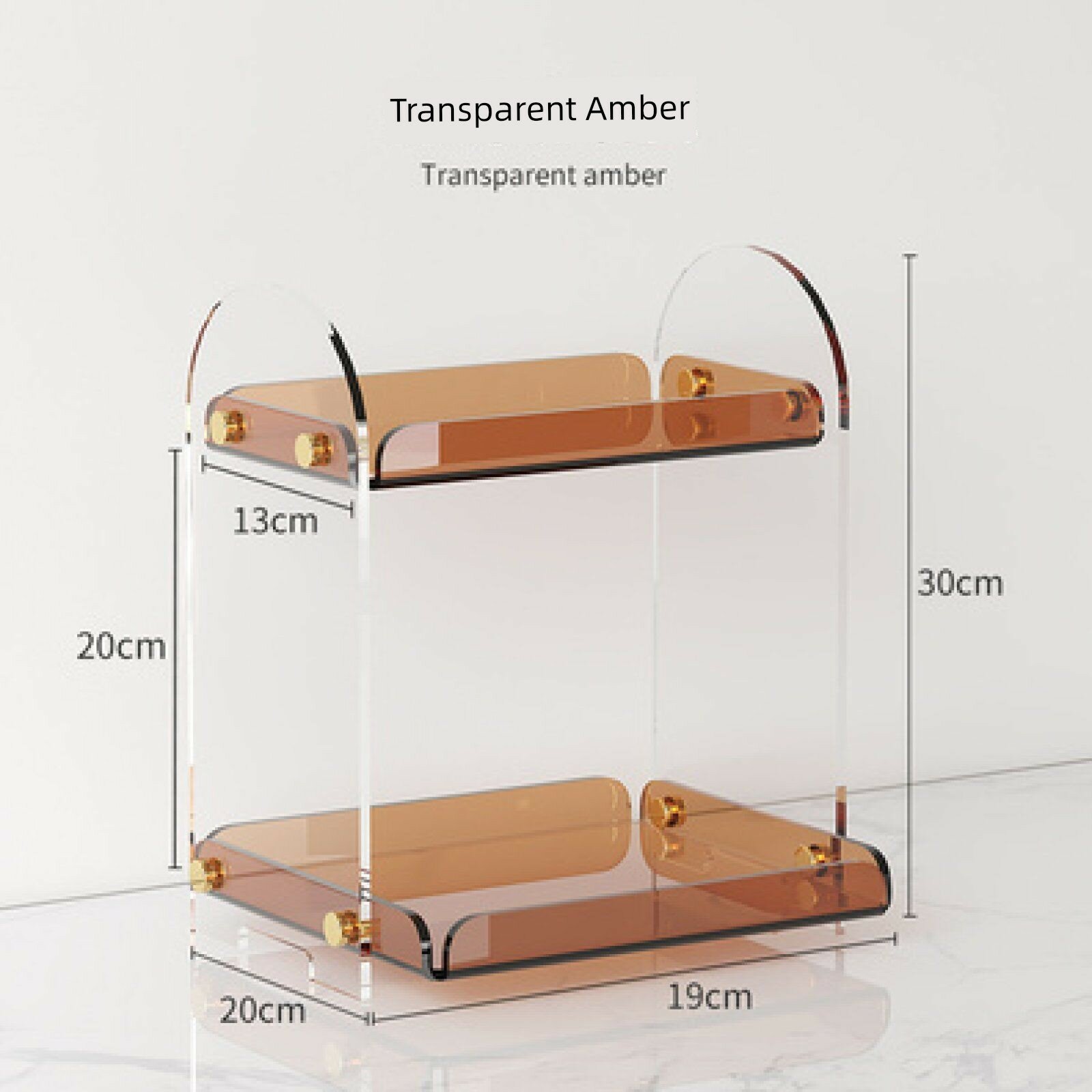 Стеллаж для хранения косметики для умывальника, столешница, светильник для ванной комнаты, роскошный стиль, акриловый