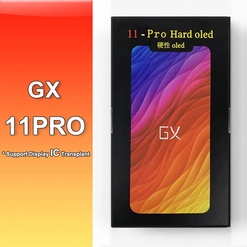 GX OLED ЖК-дисплей для iPhone X XS 11 12 13 14 Pro Max Plus Mini ЖК-дисплей с цифровым преобразователем сенсорного экрана в сборе GX 11Pro (IC)
