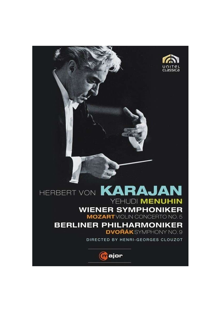 KARAJAN, Herbert von: In Rehearsal and Performance - MOZART, W.A: Violin Concerto No. 5 / DVORAK, A: Symphony No. 9, "From the New World" (NTSC). 1 DVD