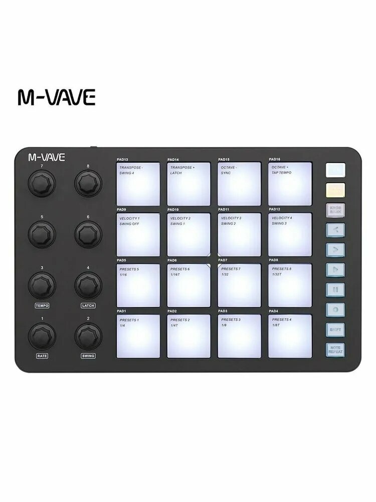 Контроллер MIDI, щелчковая панель RGB с подсветкой, клавиатура MIDI с подключением BT, низкая задержка, поддержка интерфейса вывода 3,5 мм