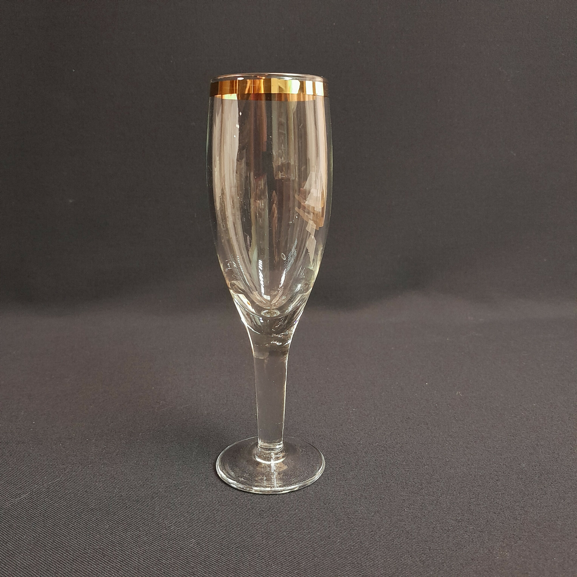 Бокал , стекло позолота 150мл высота 16 см, винтаж СССР
