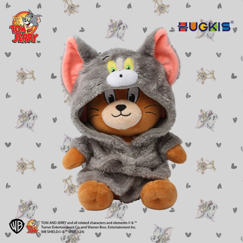 Мягкая игрушка Том и Джерри от Warner Bros, кукла в костюме кота Тома в халате, милая кукла, подарок на день рождения.