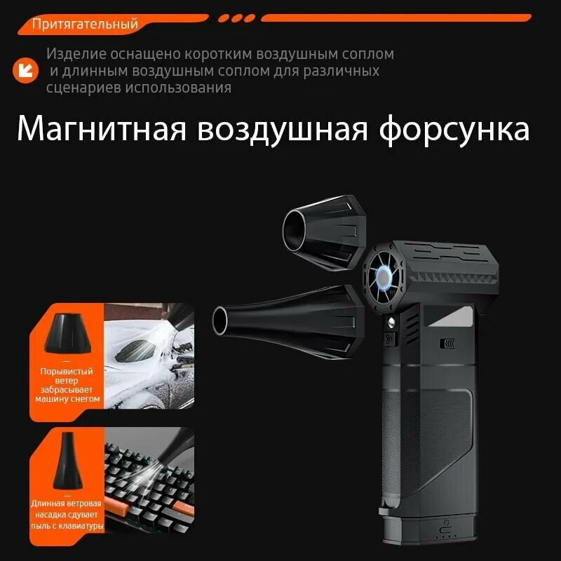 Вентилятор f3 blower 4000 мАч с магнитной насадкой, 130 000 оборотов в минуту для очистки и нагнетания воздуха