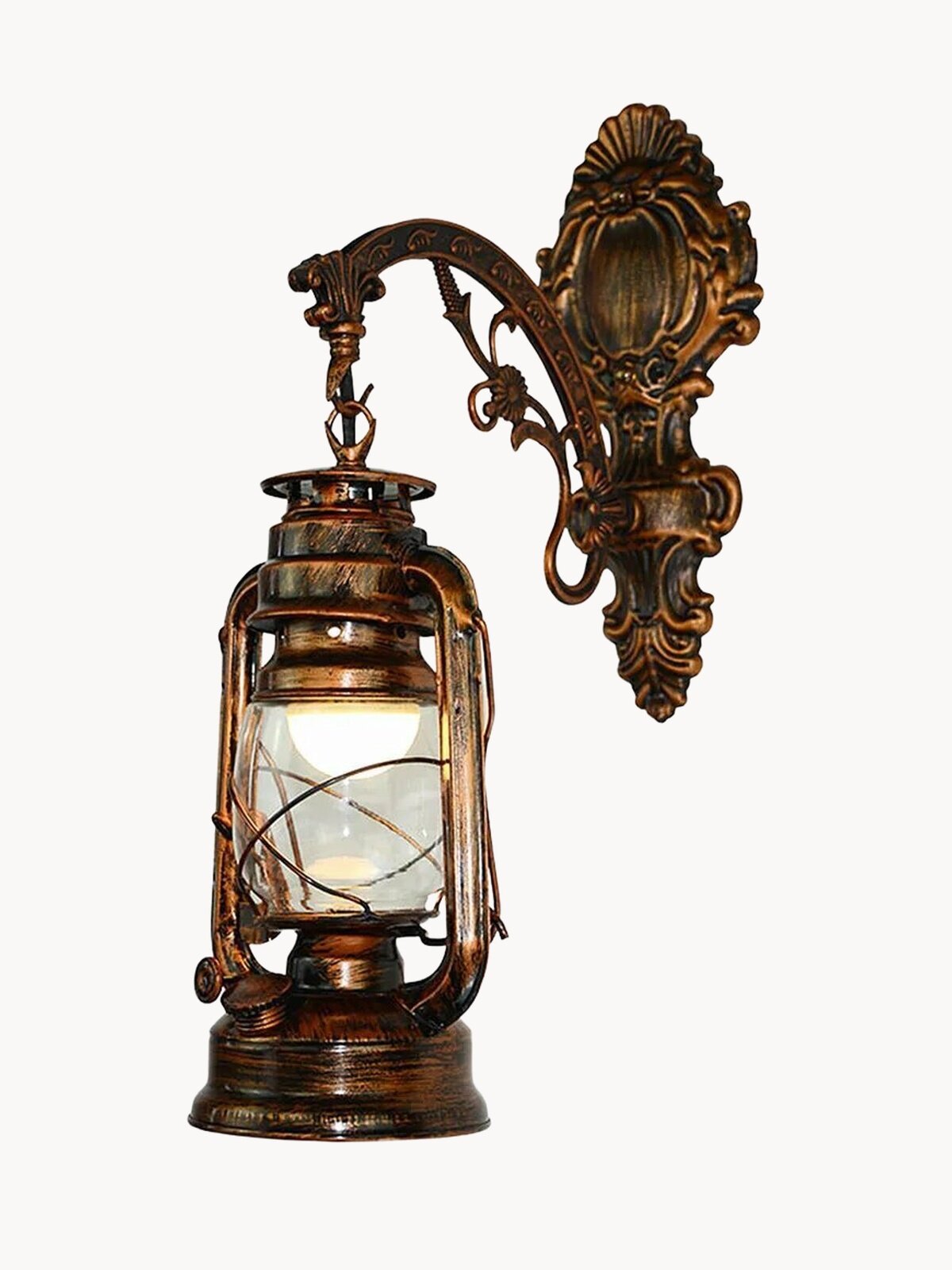 Винтажный светодиодный настенный светильник сарайный фонарь ретро керосиновый европейский антикварный St