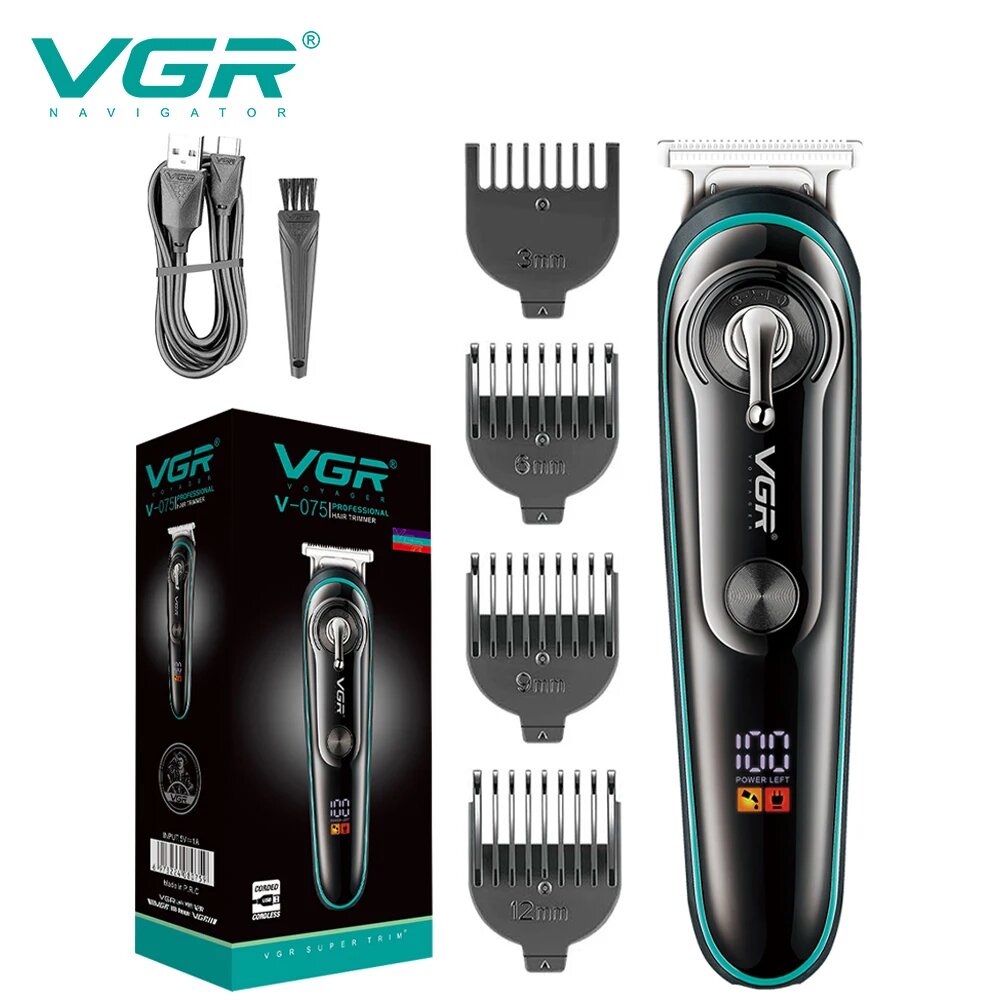 VGR V-075 Триммер для волос, Цвет: 075 USB