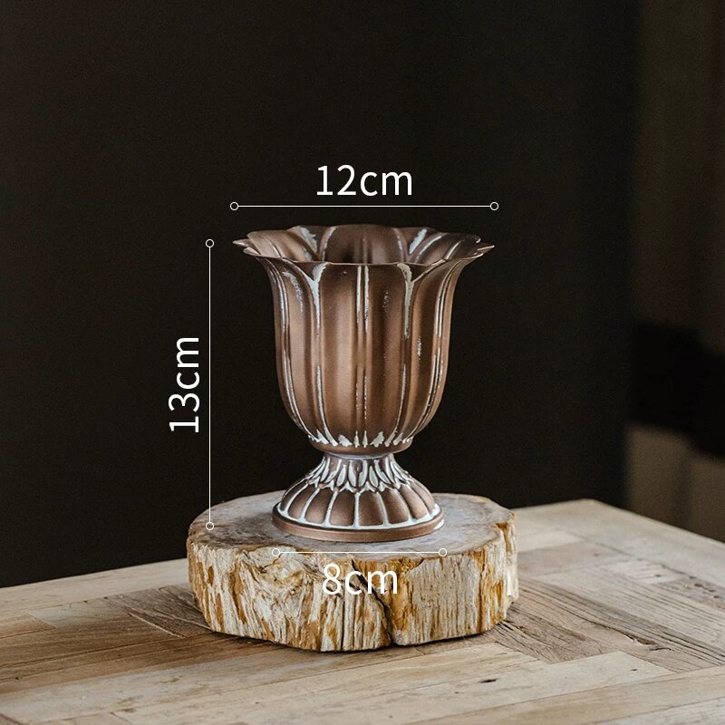 Ваза в стиле ретро, французская элитная старая железная цветочная сосуд в американском стиле, классическое искусство в