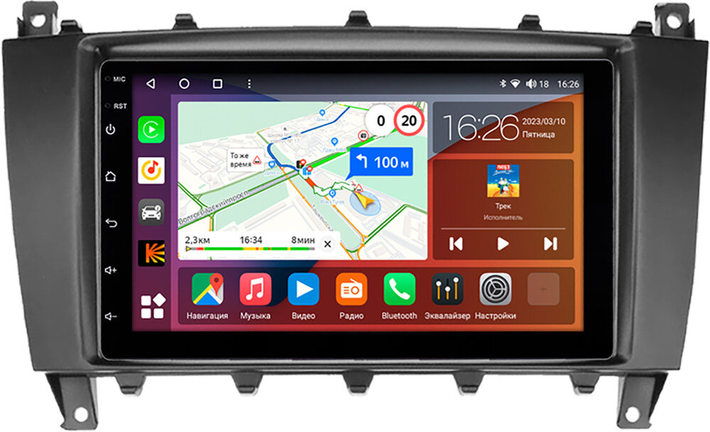 Штатная магнитола Mercedes C-klasse (W203), CLC-klasse, G-klasse (W463) 2005-2010 Canbox EVO 5821-RP-MRCC-354 Android 14 (4G-SIM, 6/128, DSP, QLed, AI