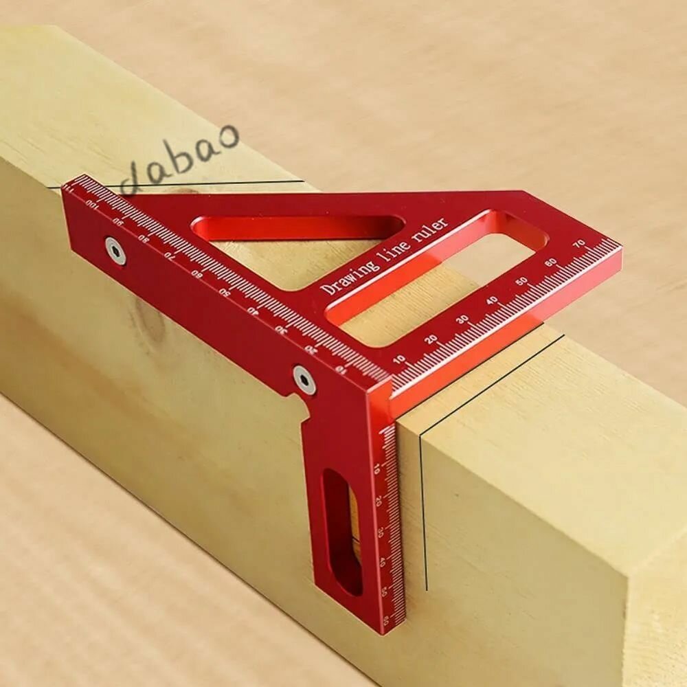 Линейка/угольник 112мм х 76мм, Металл