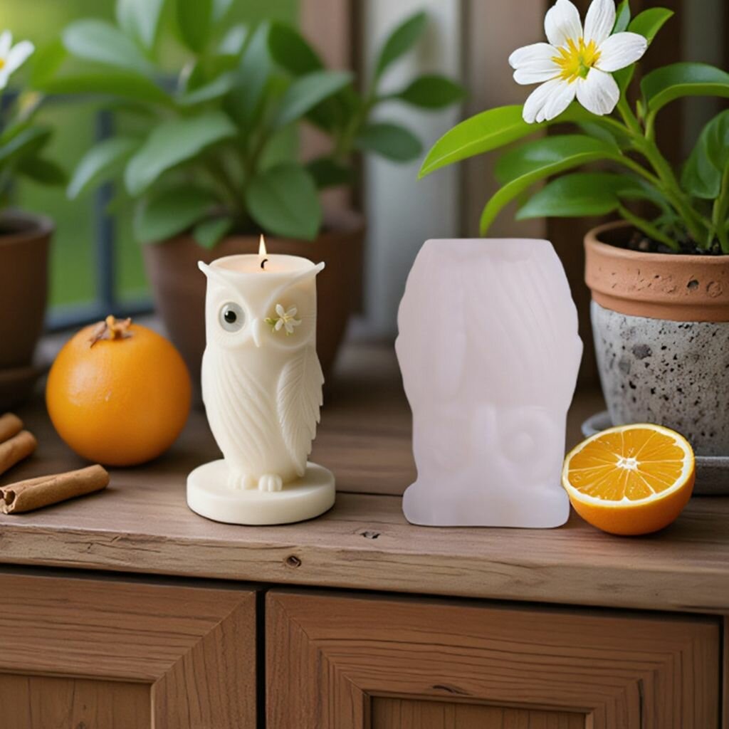 Силиконовая форма для совиной свечи