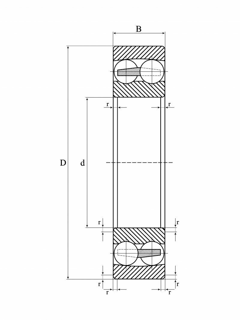 Подшипник 3209 C3 ZKL (45х85х30,2 мм), радиально-упорный шариковый двухрядный, увеличенный тепловой зазор. (ГОСТ 3056209) — фото 1