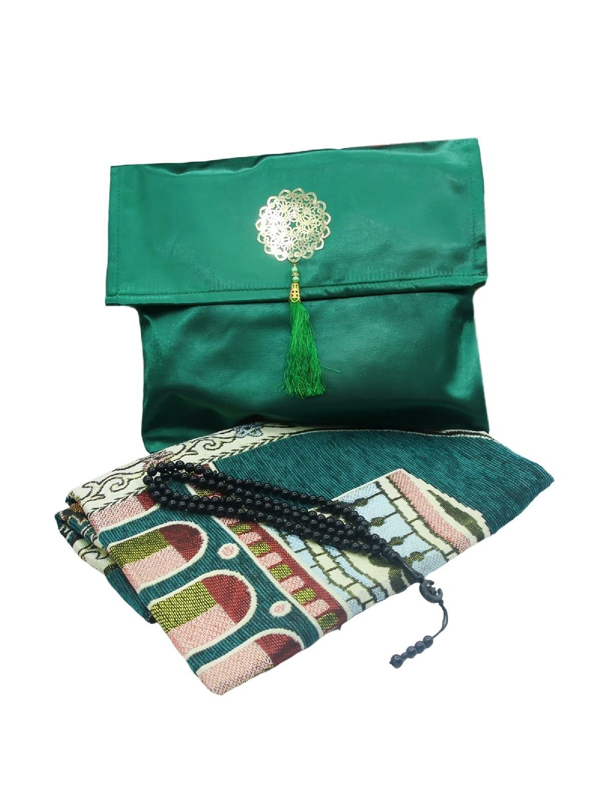 Молитвенный коврик Молитвенный ковер Коврик с четками Сумка 1 комплект для подарка на Байрам