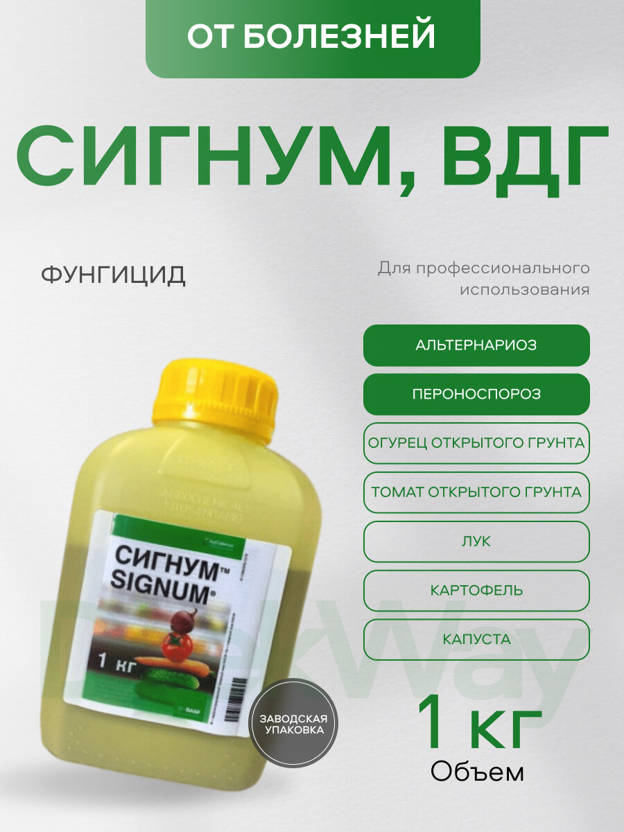 "Сигнум, ВДГ" двухкомпонентный фунгицид для защиты овощей от комплекса болезней, 1 кг