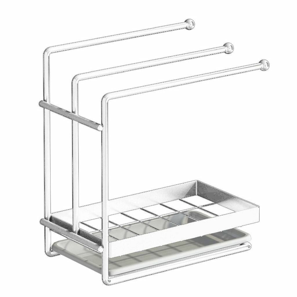 Стеллаж для хранения лент волос (1 шт.)-белый