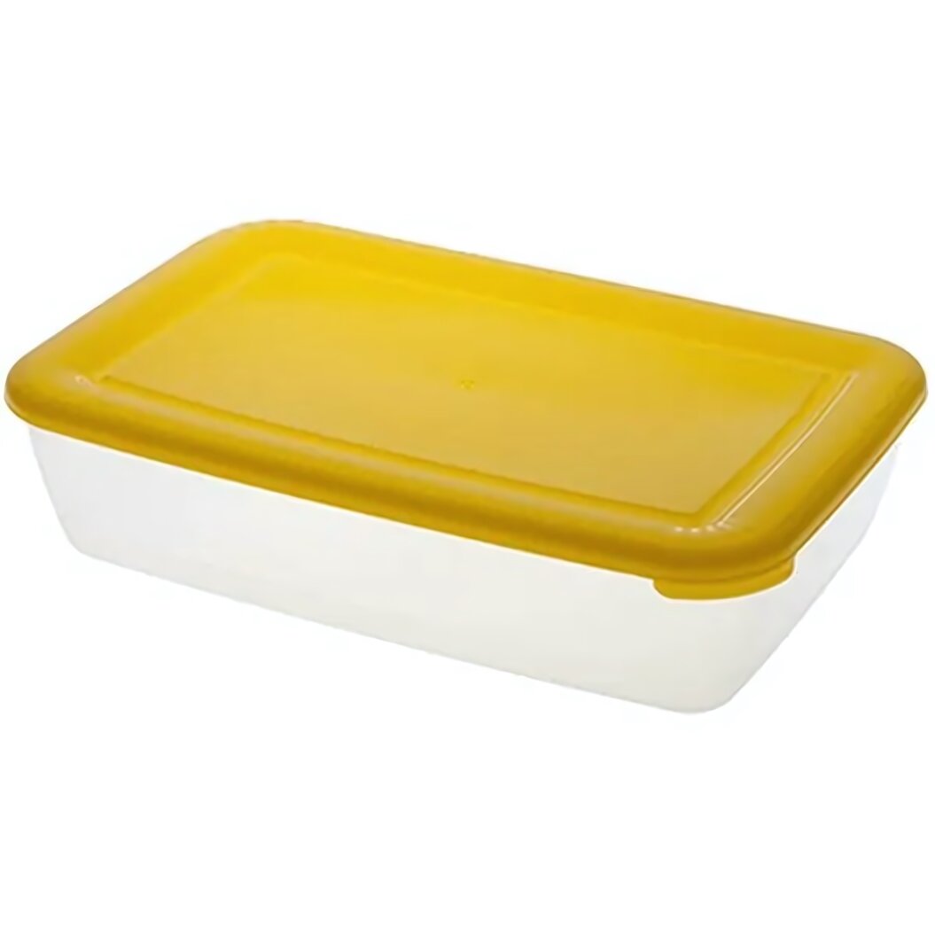 Контейнер для микроволновой печи прямоугольный 3,0 л, с крышкой, цвет крышки в ассортименте