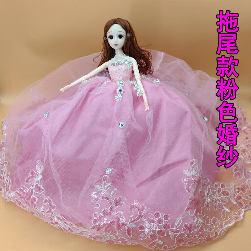 Розовое свадебное платье с поясом для 11-дюймовой принцессы BJD куклы, включает куклу и аксессуары
