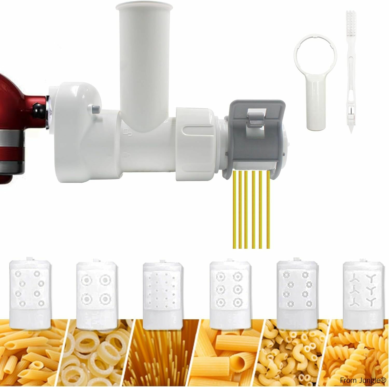 Долговечное приспособление для приготовления пасты кухонных комбайнов Kitchen Aid с 6 различными формами выхода и -HJ