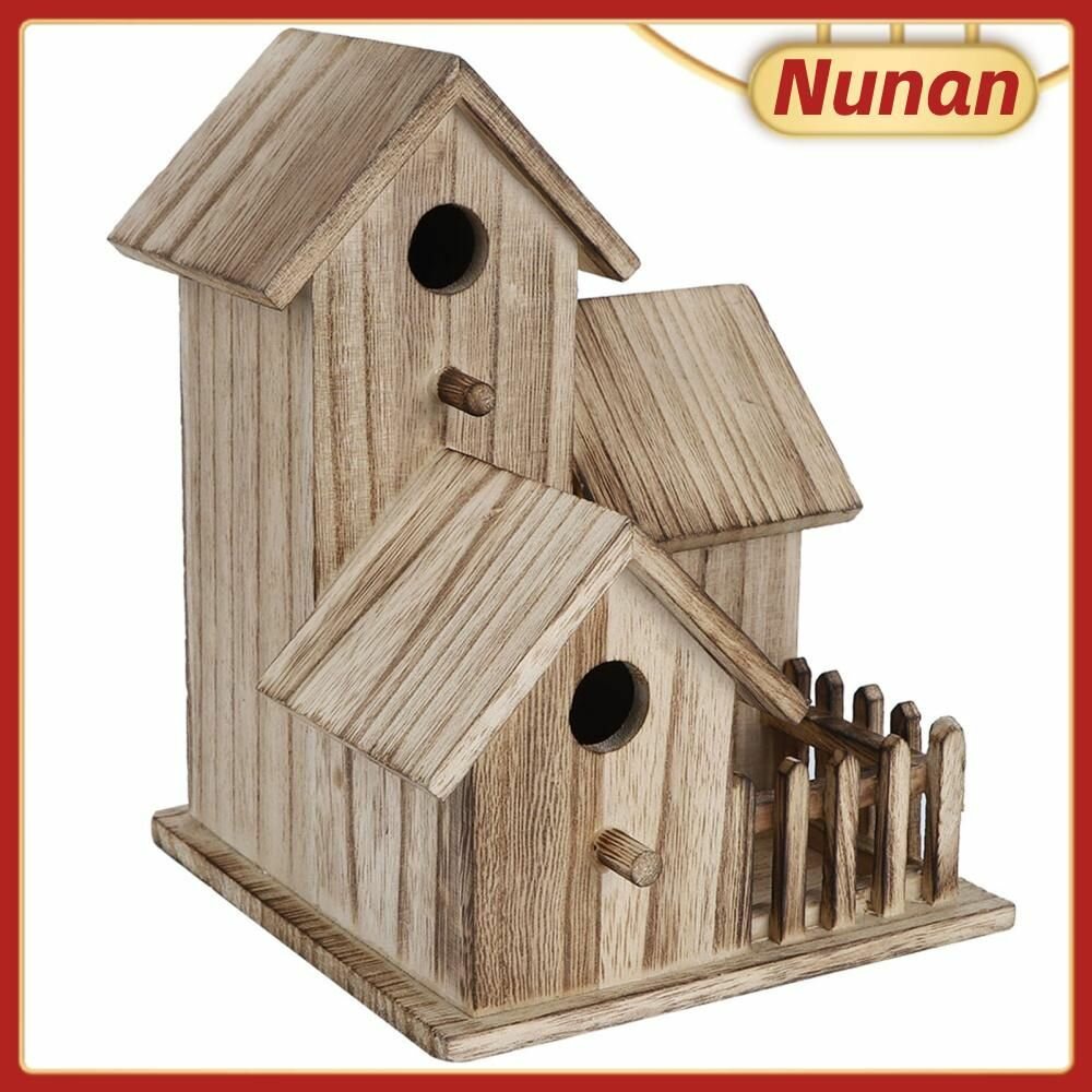 Домик для птиц из дерева, прочный и экологичный; для дома и сада любителей природы