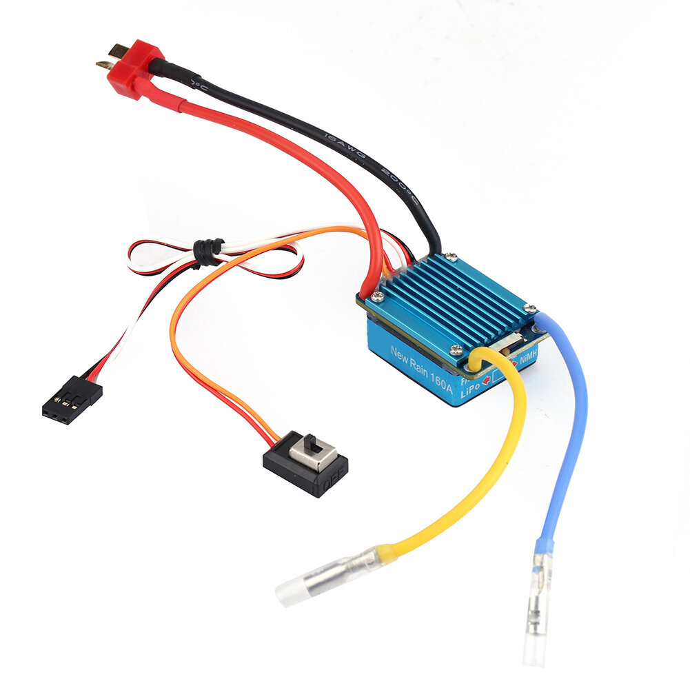 Электронный контроллер скорости, матовая esc RC CAR ESC, алюминиевый сплав + пластиковый T-плуг для вертолетного квадрокоптера 1/12 грузовика