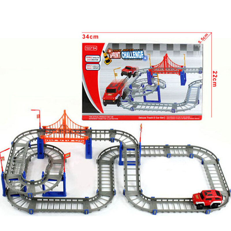 Разнообразие железнодорожных вагонов, двухслойных электрических дорожных игрушек, городских путевых вагонов, детских путевых автомобильных игрушек