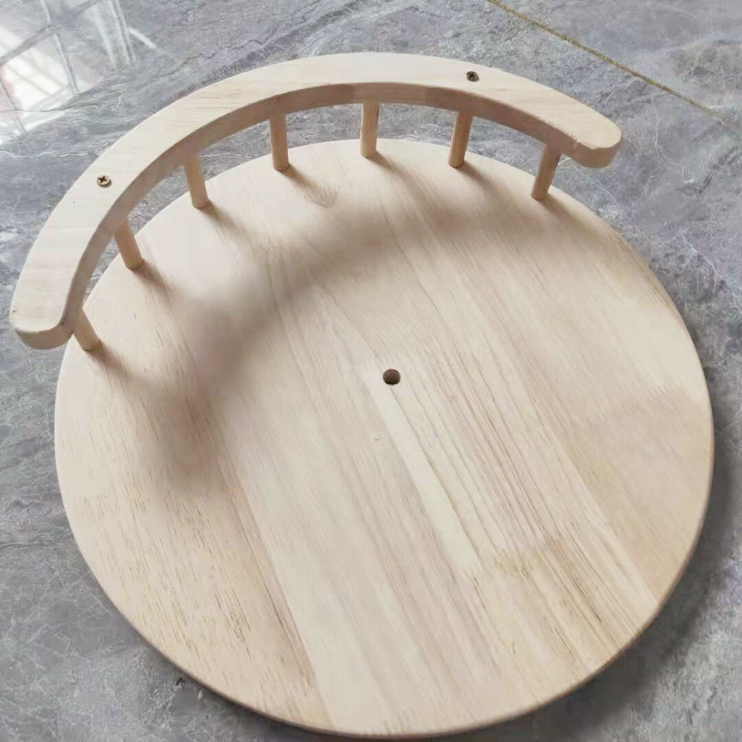 Капельная доска из сосны из цельного дерева стоит в небе 34CM Диаметр 1,5 цельного дерева круглый бельведер