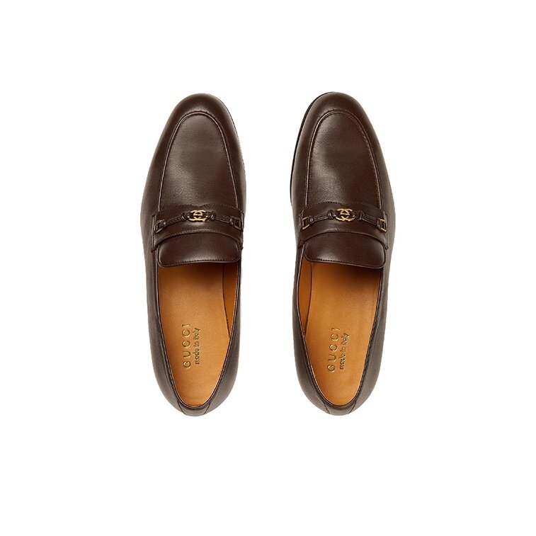 Туфли GUCCI Interlocking, размер EU 40 стопа (25CM), коричневый — фото 1