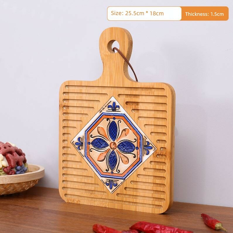 Термоизоляционный коврик для обеденного стола из бамбука, деревянный коврик для стола, коврик из цельного бамбука для