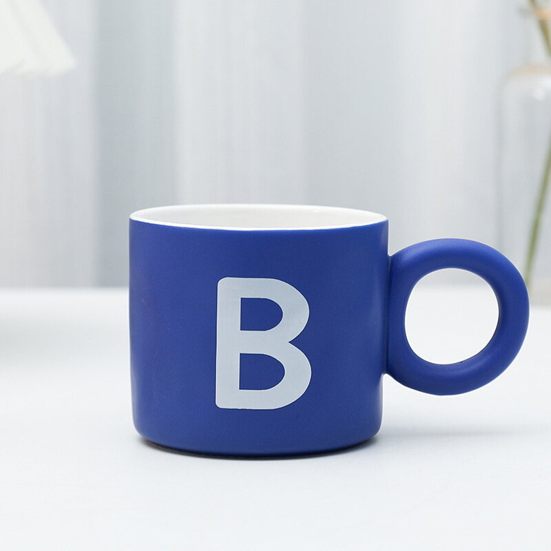 Croin синяя креативная керамическая кружка большой емкости Персонализированная чашка фамилии офисная пара чашка для