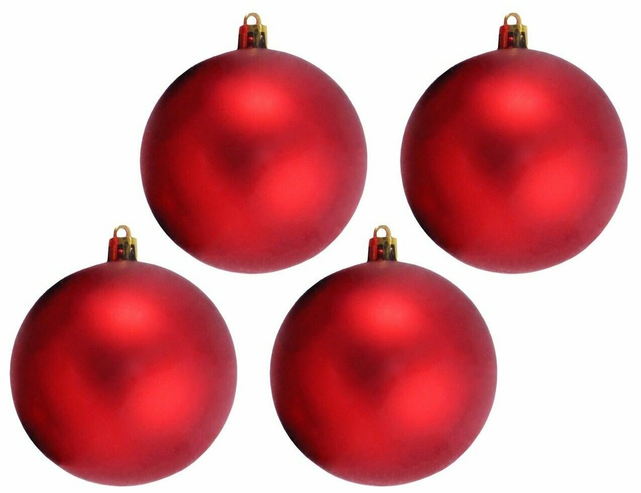 Ёлочные Шары набор из матовых красных 19шт 6 см