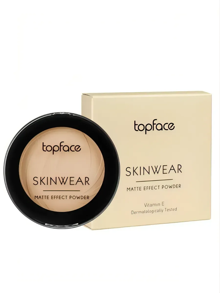 Пудра Topface Skinwear Matte Effect Powder компактная матирующая SPF 15+, 006