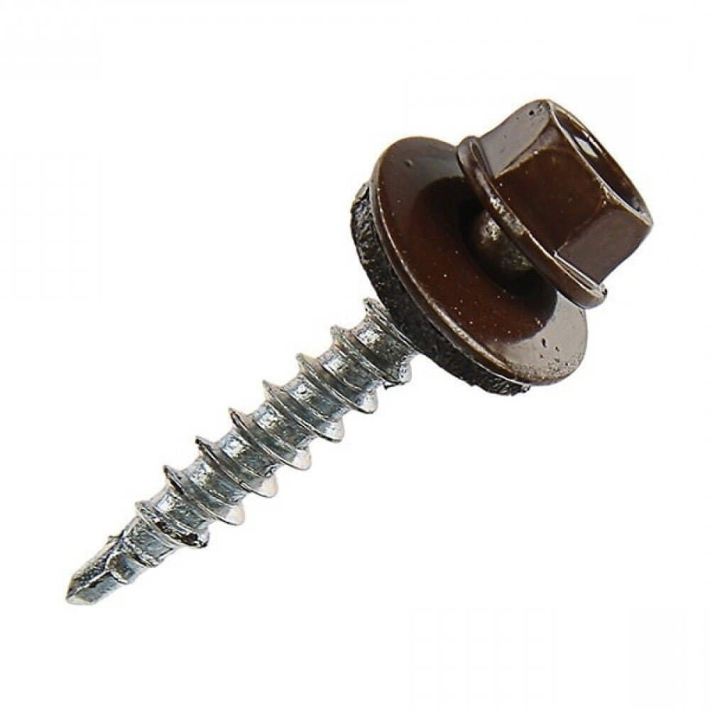 Саморез кровельный 4,8х70 мм, (250шт) RAL 8017 (Темно-коричневый)