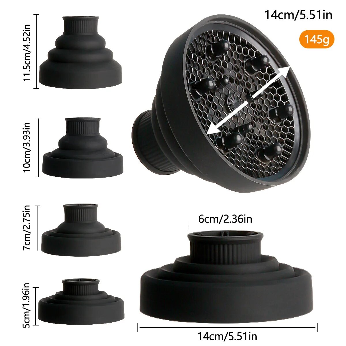 1 шт, силиконовый диффузор для фена, складной термостойкий фен, вентилятор для сушки вьющихся волос, аксессуары для укладки волос
