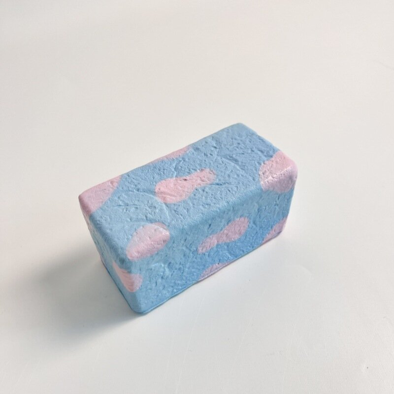 Squishy медленный отскок pu имитация прямоугольного квадратного тоста голубой