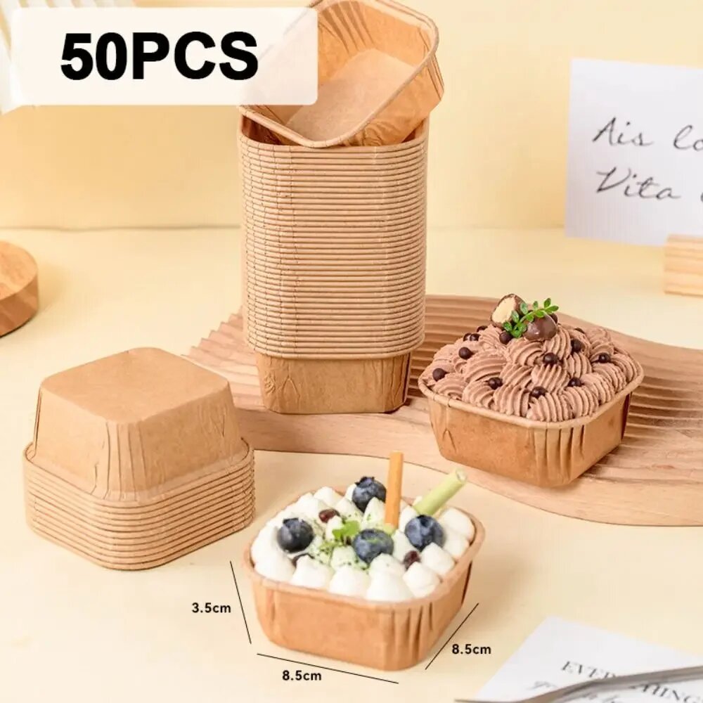 Бумажные формочки для кексов Brown 50 шт.
