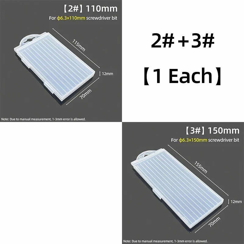 Пластиковый кейс для бит отверток 1/4", 10 ячеек