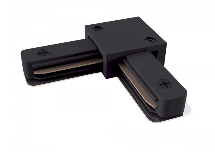 Коннектор L-образный Maytoni Technical Accessories for tracks TRA001CL-11B Чёрный, Пластик.