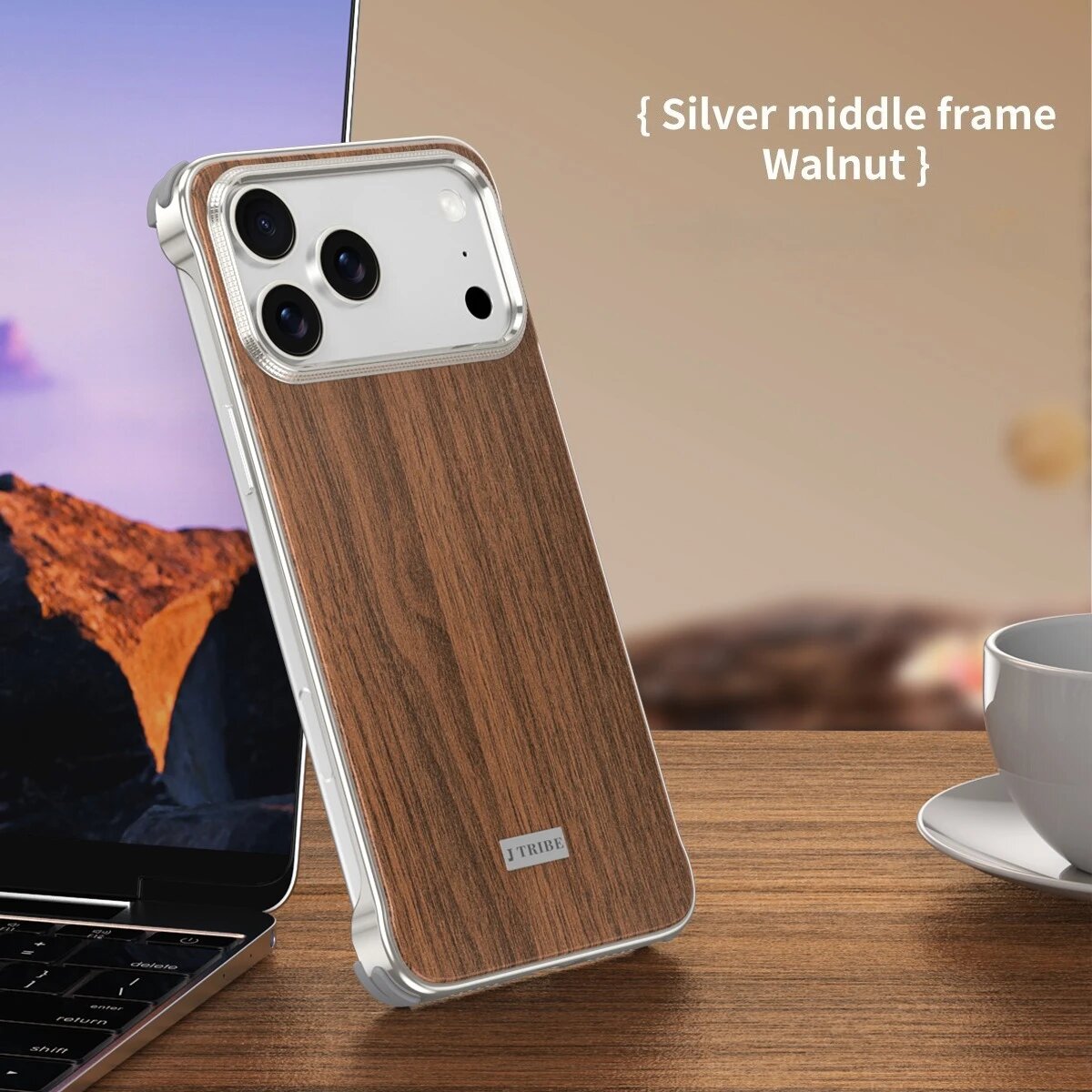 Магнитный деревянный чехол для iPhone 17 Pro Max 17 Pro Air Cover из сплава металла из настоящего дерева для Mag-safe, противоударный чехол на воздушной подушке