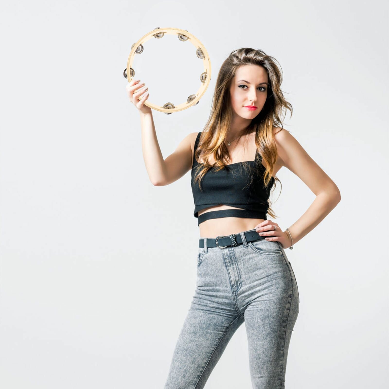 Деревянные Бубны, Одинарный Ряд, Для Танцевального Аккомпанемента, 4 Штуки