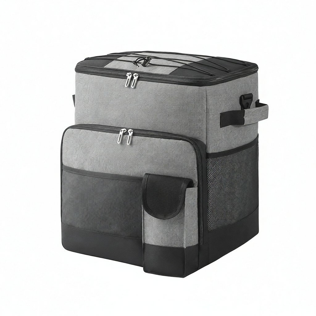 Портативная сумка-холодильник для кемпинга с тепловой изоляцией, водонепроницаемая, герметичная, сохраняющая тепло и холод, объем 35L, большой объем для отдыха на открытом воздухе, путешествий, кемпинга, пикника, походов, рыбалки, пляжа, сом/безом, цвет