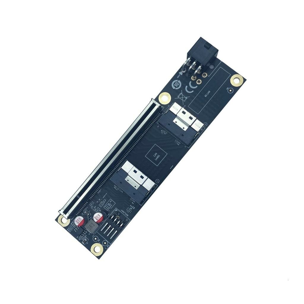 Универсальная карта расширения PCIe4.0/5.0 x16 в SlimSAS, плата адаптера
