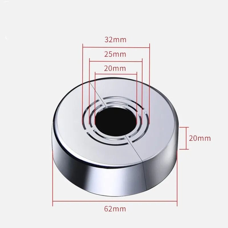 Отражатель для смесителя и полотенцесушителя сантехнический хром разъемный круглый 3/4",1/2",1", 2шт.