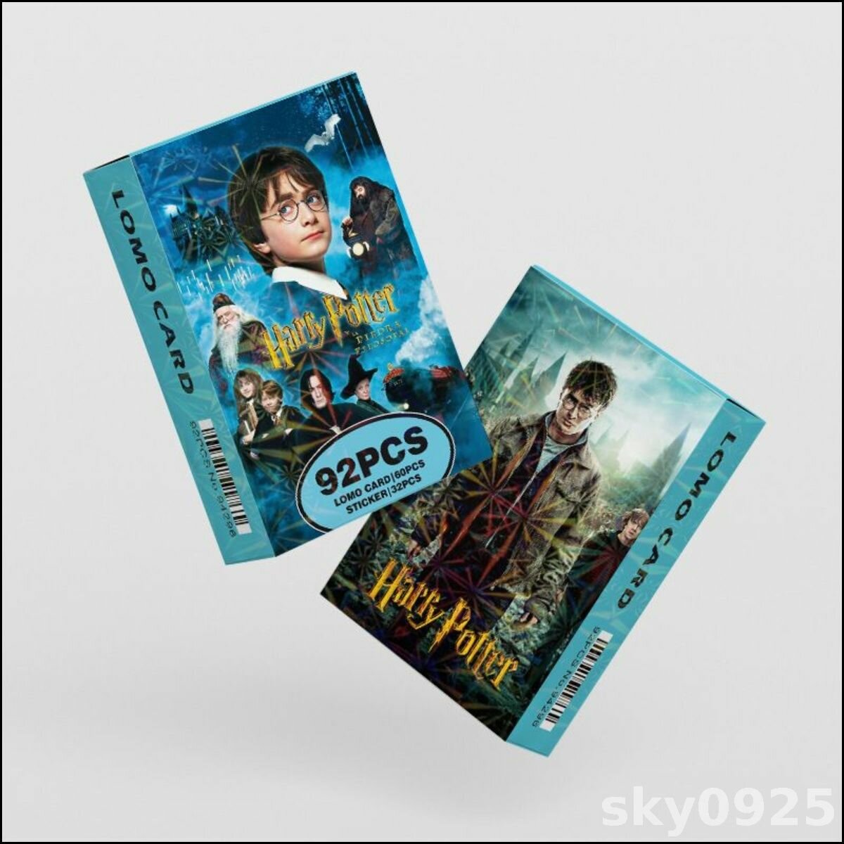 Эксклюзивные лазерные миникарты LOMO Гарри Поттер для коллекции, 92 штуки, синий цвет