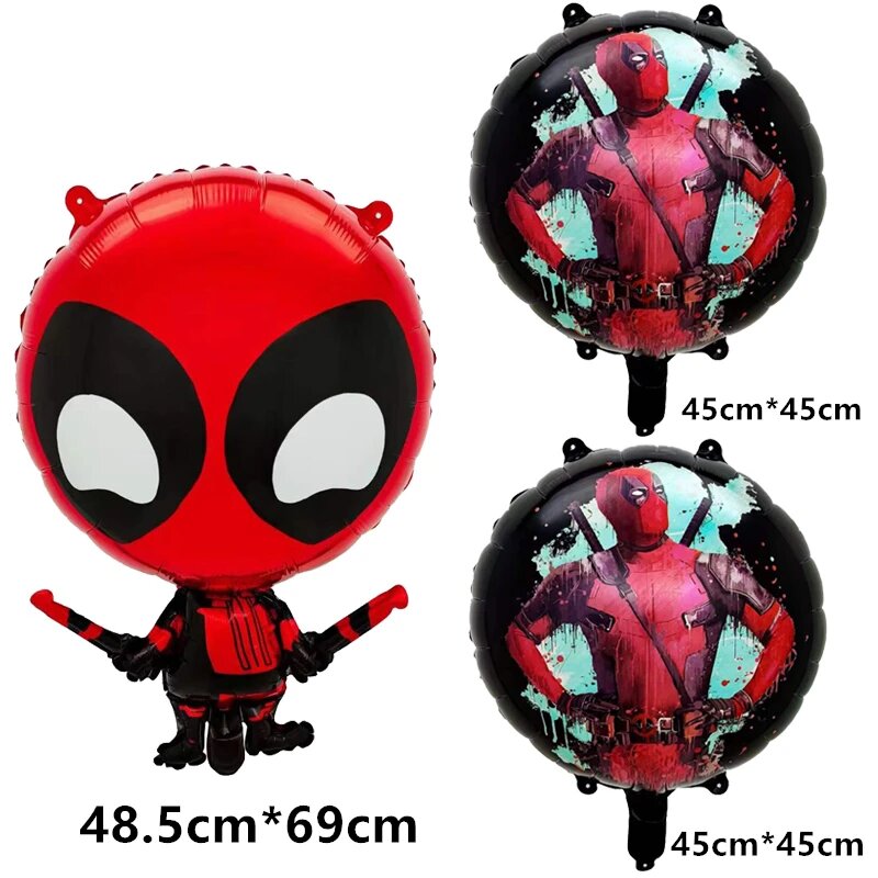Набор шаров Deadpool, 3шт, цвет: 3pcs Foil Balloons