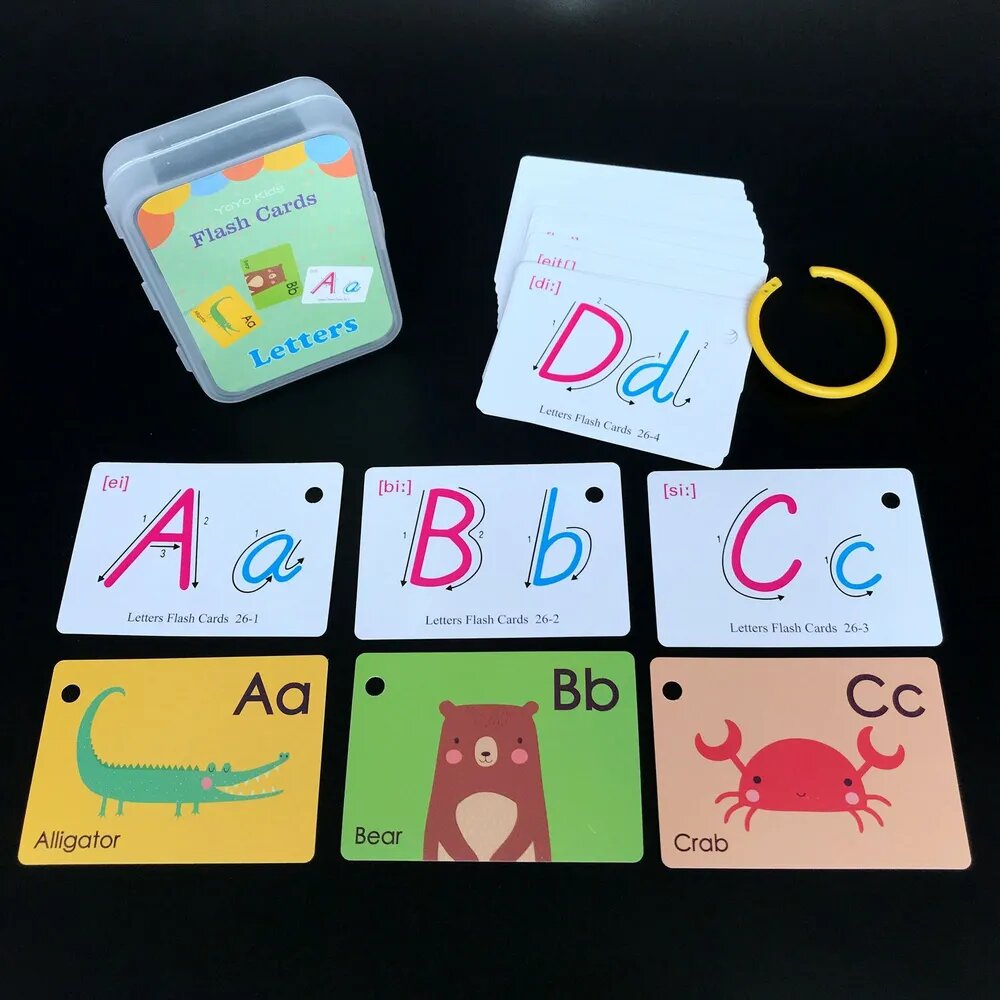 Карточки для изучения английских слов для детей 3-6 лет, Обучающие карточки для чтения, Развивающие игрушки, Учебные пособия Монтессори
