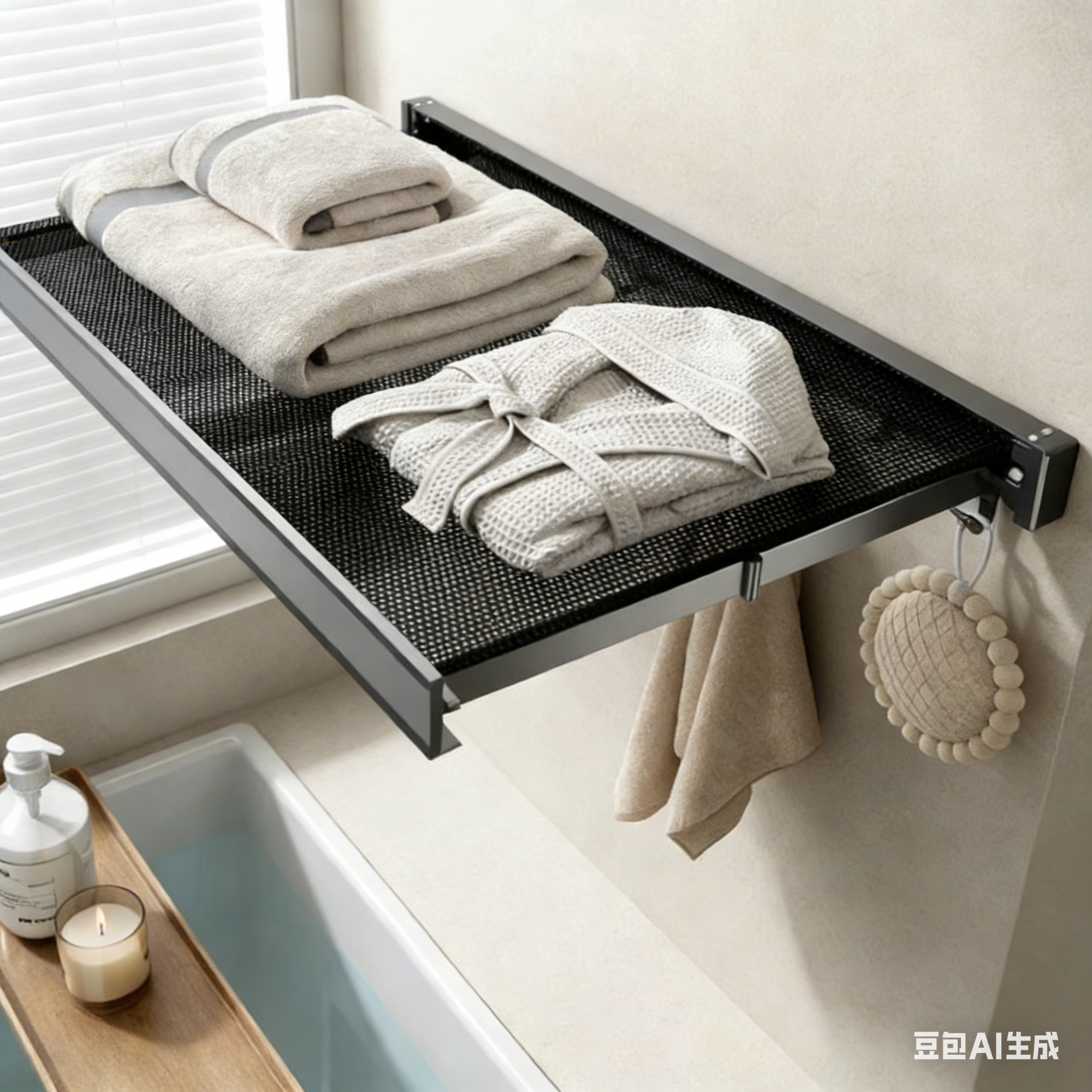 Сушильный стеллаж, Балконы складываются в сушилку，подходящая для небольших квартир, экономит место.