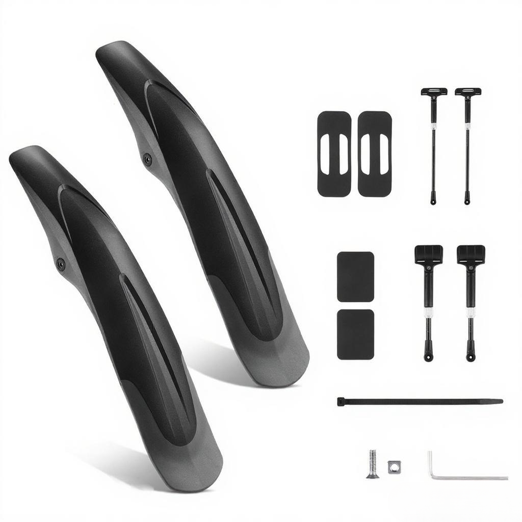 Блокировщик грязи для велосипеда Widen Quick Release 26-29 дюймов Универсальные защелки для велосипеда Крыло велосипеда Аксессуары для велосипеда черный PP нитрил алюминиевый сплав 440*40*80 мм 600 г 300 г