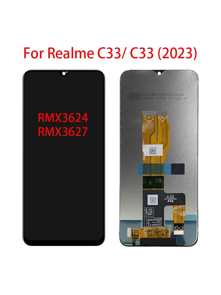 Дисплей на Realme C33 C33 2023 в сборе с тачскрином Черны