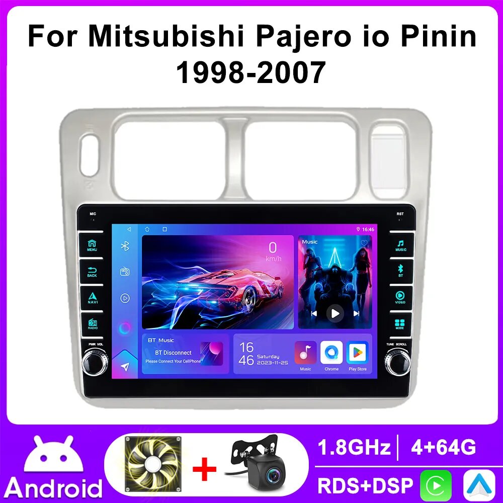 TOYOUSONIC Автомагнитола, диагональ: 9", 2 DIN, 4ГБ/64ГБ