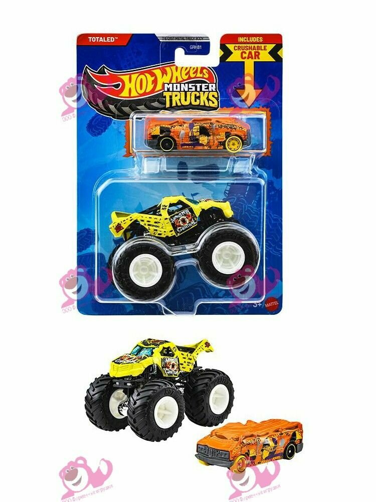 Машинка Mattel Hot Wheels Monster Trucks (Монстр трак)2026 GRH81-Totaled 2 Pack Vehicles