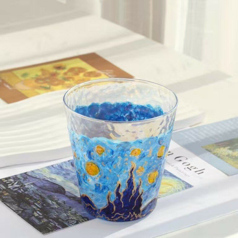 Цветной стеклянный стакан, нерегулярный цветной блок, стакан для воды, стакан для холодных напитков, стакан для сока, летний домашний радужный стакан для питья